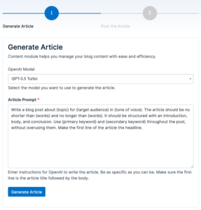 Effortlessly Generate Blog Articles with OpenAI Integration - Easy Blog Networks